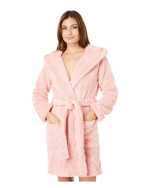 UGG Recycled Polyester Belted Robe in Pink | Lyst
