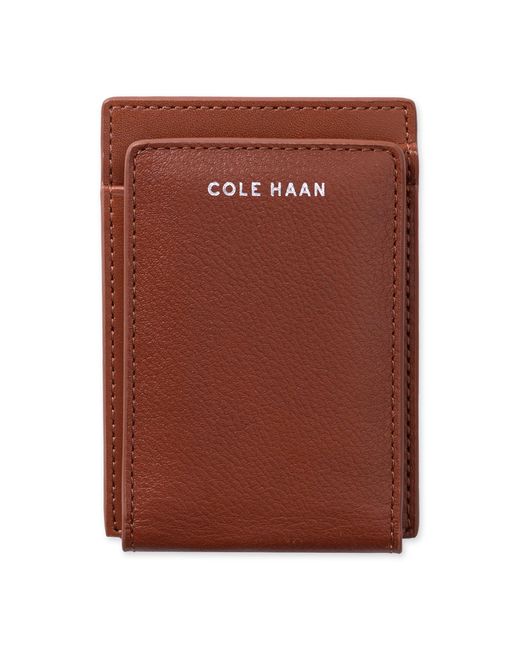 Cole Haan Slim Magnetic Rfid Front Pocket Wallet in Brown for Men | Lyst