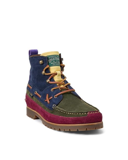 Polo Ralph Lauren Ranger Mid Color-blocked Suede Boot in Blue for Men ...
