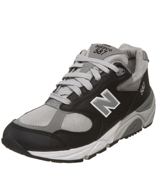 New Balance Rubber 587 V1 Sneaker in Black/Silver (Black) for Men | Lyst