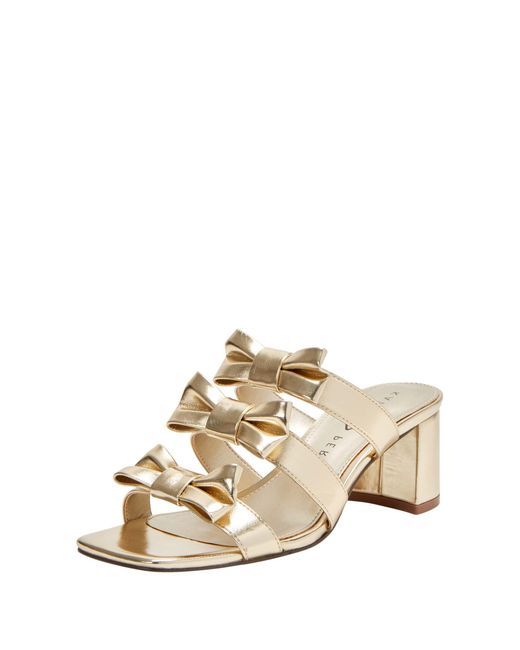 Katy Perry The Tooliped Bow Sandal Heeled in Natural | Lyst
