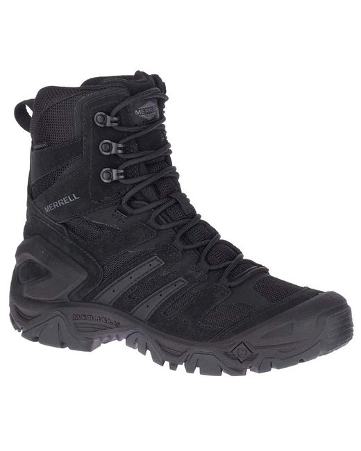 Merrell Suede Strongfield Tactical 8" Waterproof Military Boot in Black ...