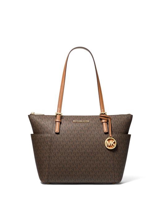 Michael Kors Jet Set East West Tote in Brown | Lyst