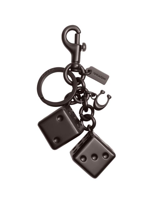 COACH Metal Dice Bag Charm in White | Lyst