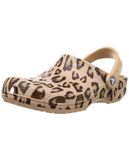 Crocs™ Classic Printed Leopard Lined Clog Shoe | Lyst