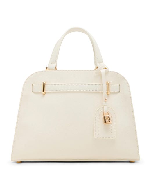 Anne Klein S Belted Small Satchel With Convertible Strap in Natural | Lyst