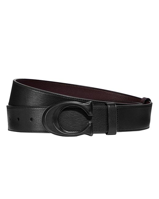 COACH S Signature Buckle Cut To Size Reversible 38 Mm Belt in Black for ...