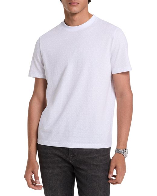Michael Kors Mk Signature T-shirt in White for Men | Lyst