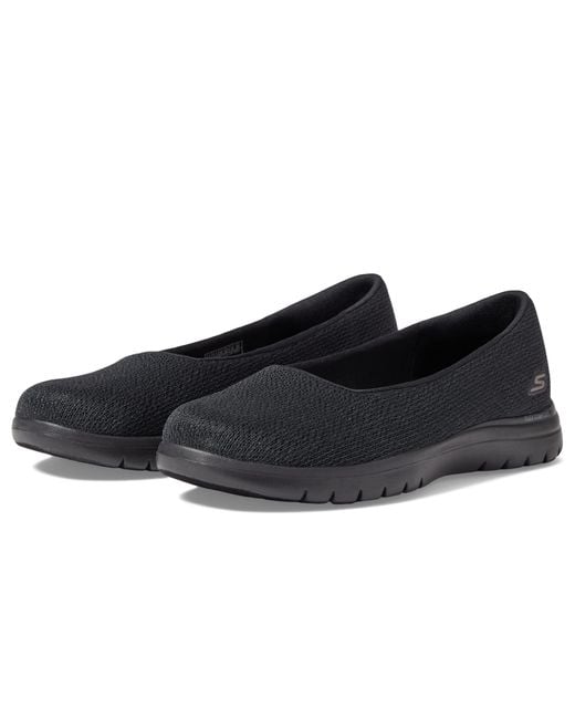 Skechers On-the-go Flex-cherished Ballet Flat in Black | Lyst