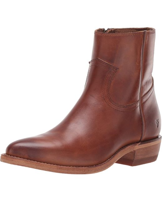 Frye Billy Inside Zip Booties For Crafted From Antiqued Pull-up Leather ...