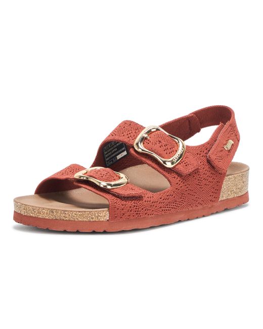 Skechers Arch Fit Granola-special Summer Slide Sandal in Red | Lyst