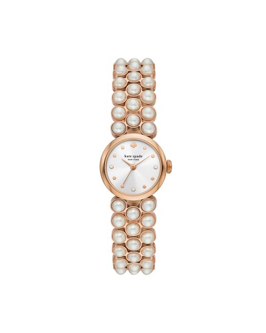 Kate Spade Monroe Pearl Three-hand Rose Gold-tone Stainless Steel ...