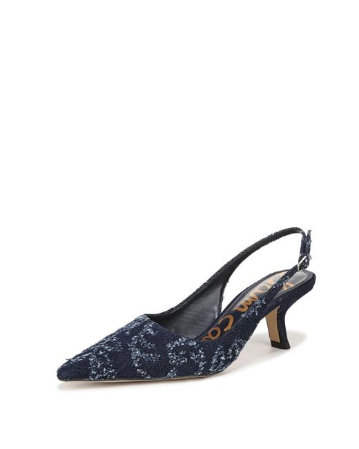 Sam Edelman Bianka Sling Pump in Blue | Lyst