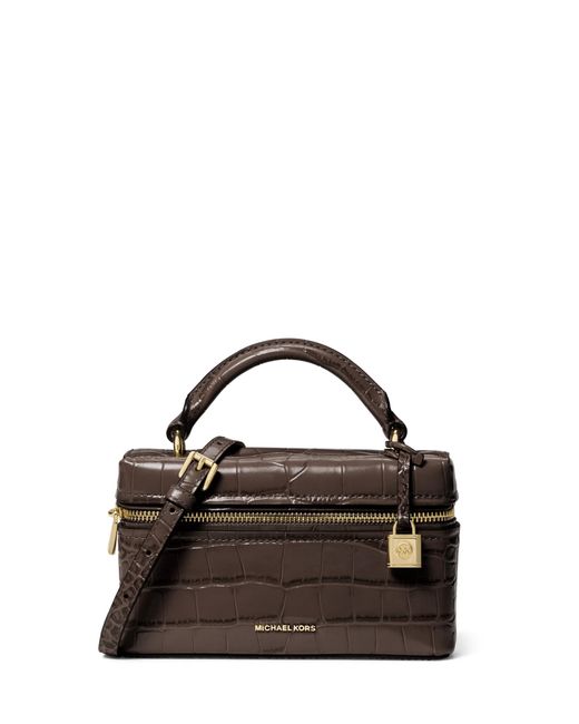Michael Kors Mk Jana Extra-Small Crocodile Embossed Leather Convertible ...