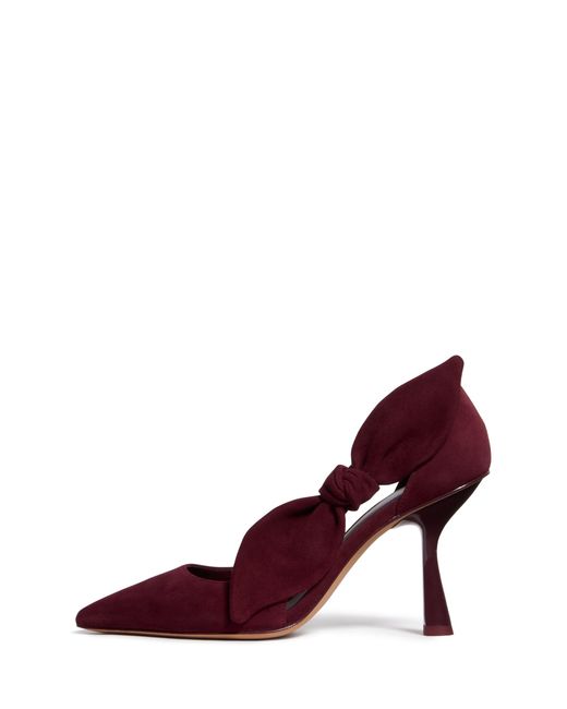 Kate Spade Bunnie Suede Pump in Red | Lyst