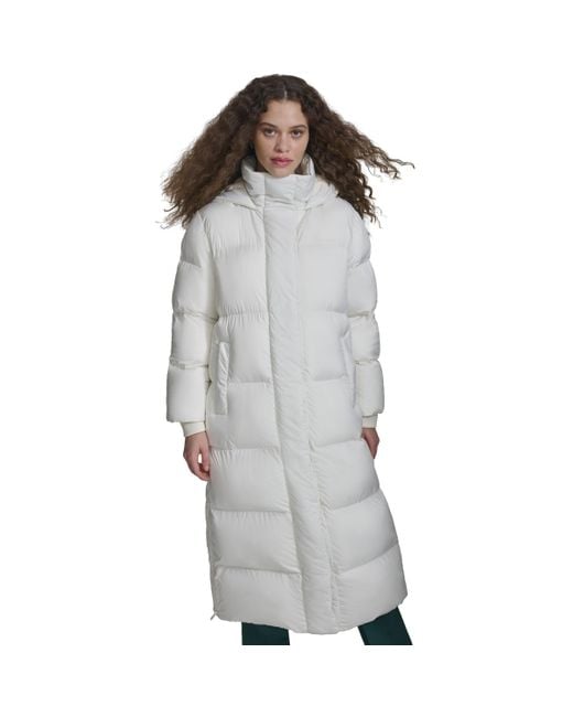 Champion Extra Long Quilted Parka in Gray | Lyst