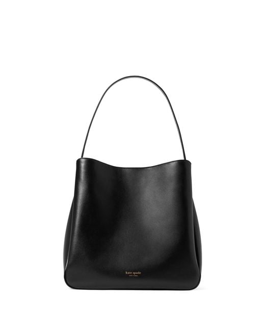 Kate Spade Grace Fine Grain Leather Large Hobo in Black | Lyst