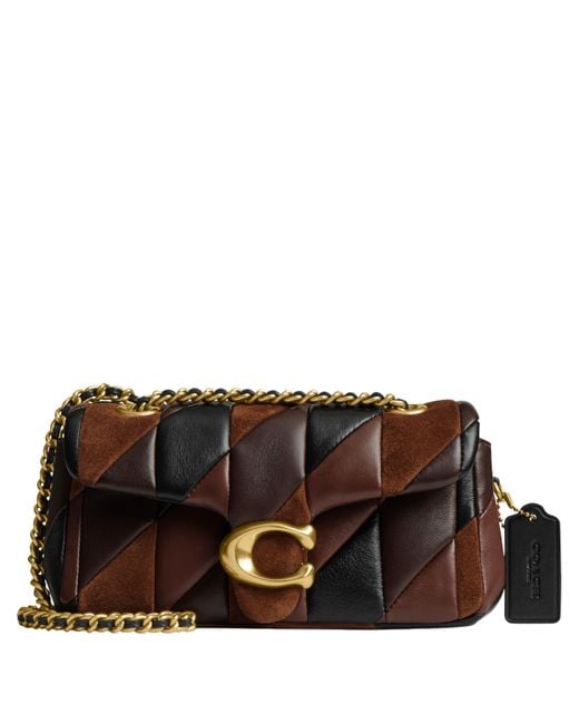 COACH Quilted Tabby Shoulder Bag 20 Patchwork in Brown | Lyst