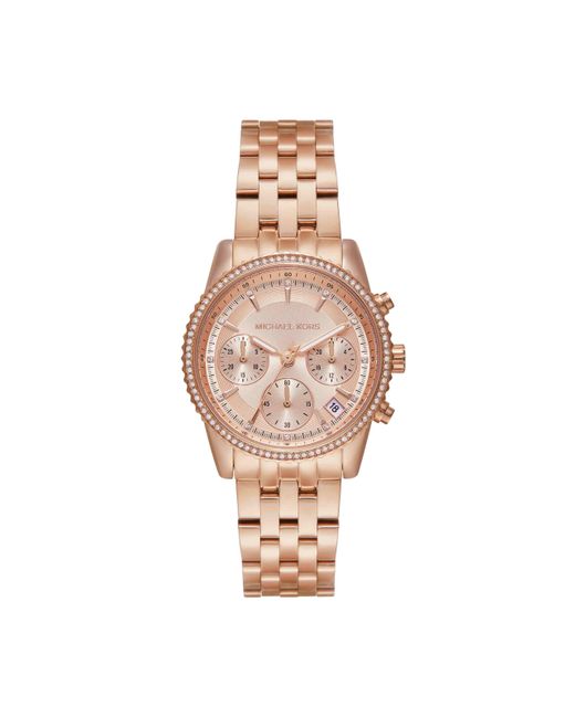 Michael Kors Mini Bryant Chronograph Rose Gold-tone Stainless Steel ...