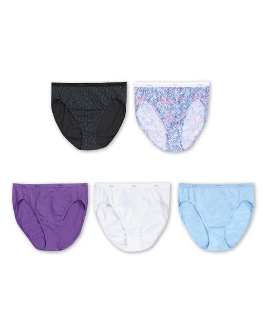 Hanes Cotton Panties Pack In Blue Save 81 Lyst