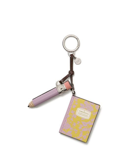 Kate Spade Charmed Smooth Leather Composition Book Bag Charm in ...