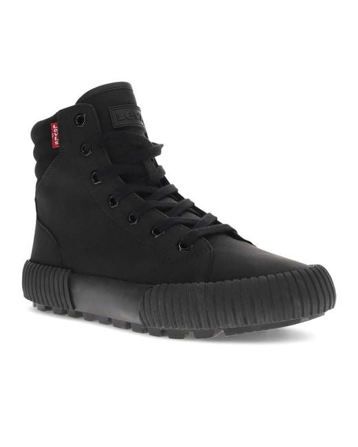 Levi's Olivia Mono Ul Hightop Platform Sneaker Shoe in Black | Lyst