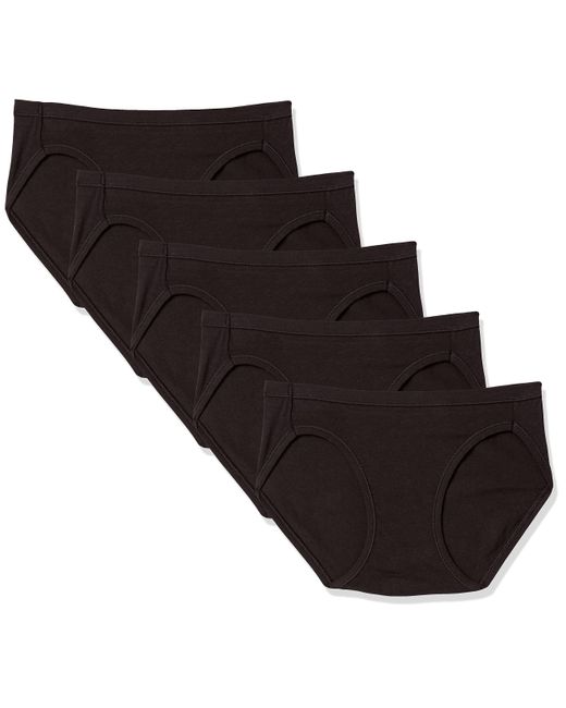 Hanes Cotton Bikini Panties Pack In Black Lyst