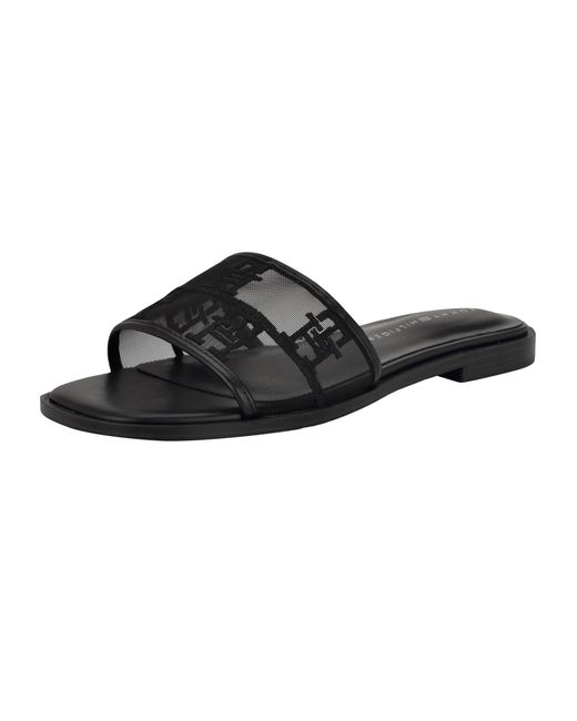 Tommy Hilfiger Tesia Black Mesh Logo 7.5 Medium | Lyst