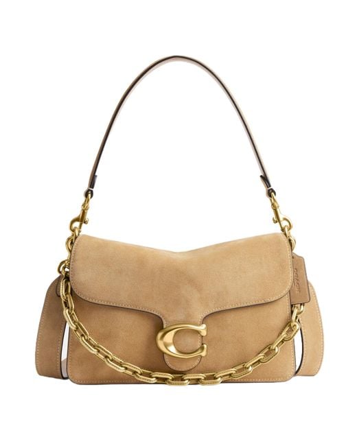 COACH Chain Tabby Shoulder Bag in Natural | Lyst