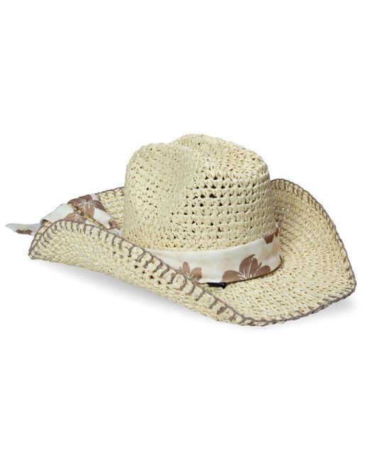Roxy Crushin It Straw Cowboy Hat in Metallic | Lyst