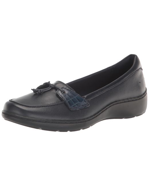 Clarks Blue's Cora Haley Loafer in Black | Lyst UK