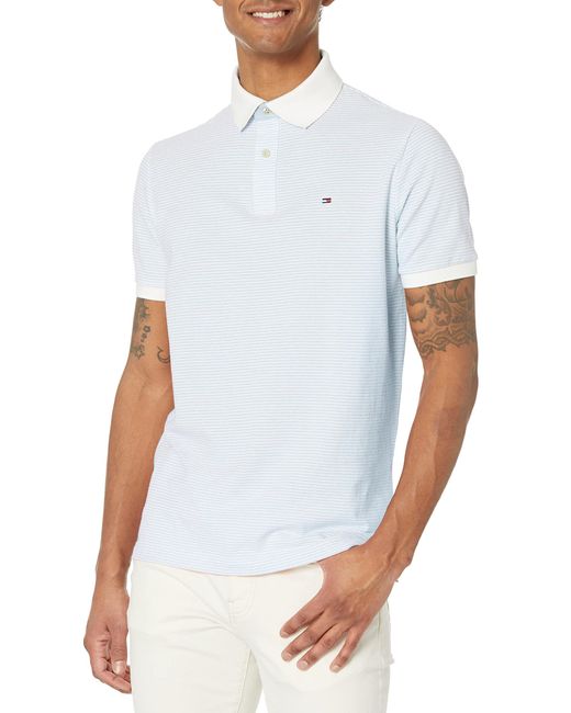 Tommy Hilfiger Mens Short Sleeve Cotton Pique In Custom Fit Polo Shirt