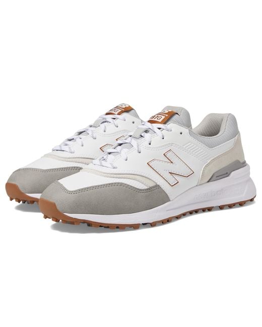 New Balance 997 Sl Golf Shoe in White for Men | Lyst UK