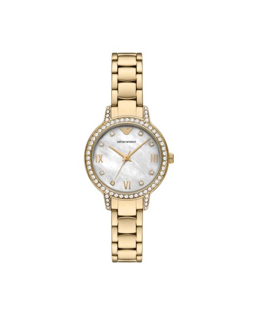 Emporio Armani Three-hand Gold-tone Stainless Steel Watch in Metallic ...