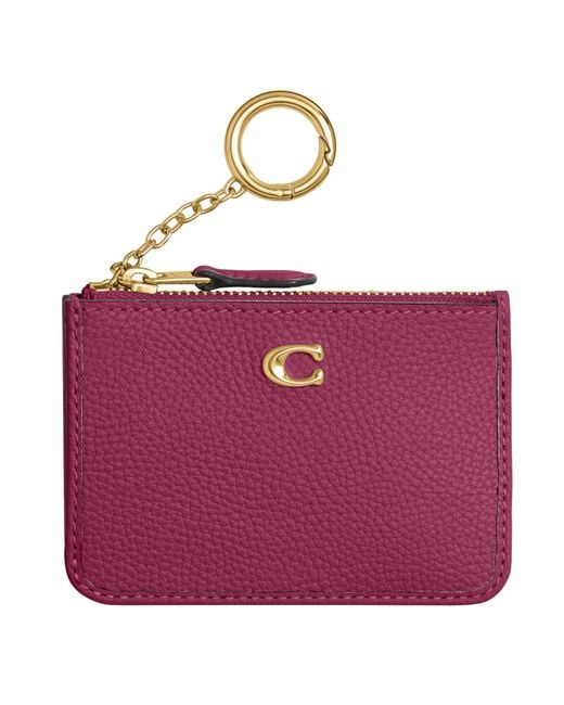 COACH Essential Mini Id Card Case in Purple | Lyst