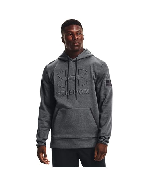 Under Armour Mens Freedom Emboss Hoodie in Grey for Men Lyst UK