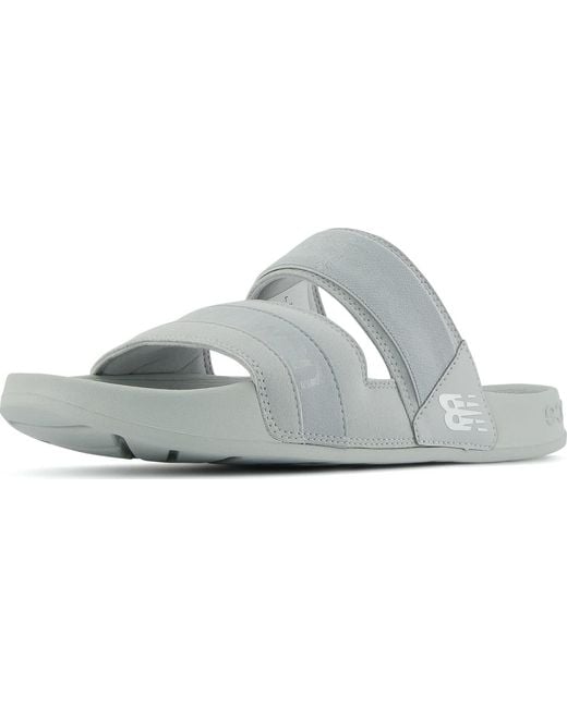 New Balance 202 Slide S Sandal 9 Bm Us Aluminumwhite in Gray | Lyst