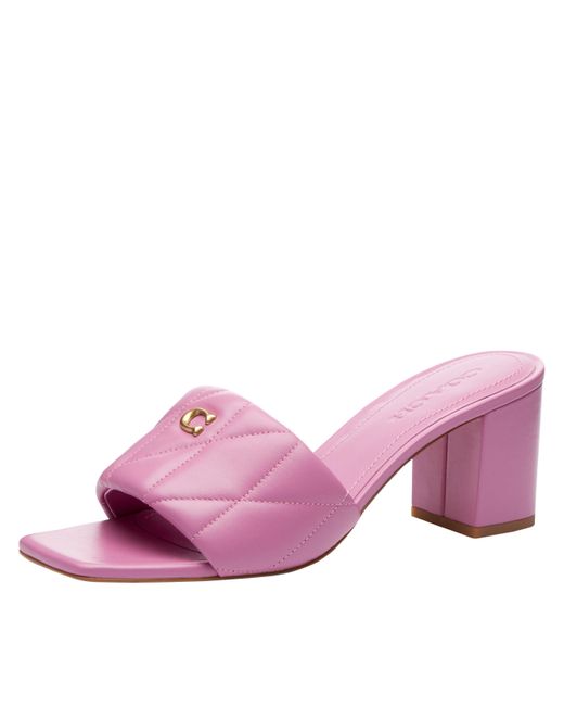 COACH Holly Block Heel Sandal Platform in Pink | Lyst