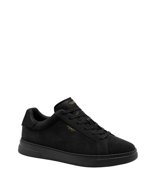 COACH High Line Sneaker In Suede in Black for Men | Lyst