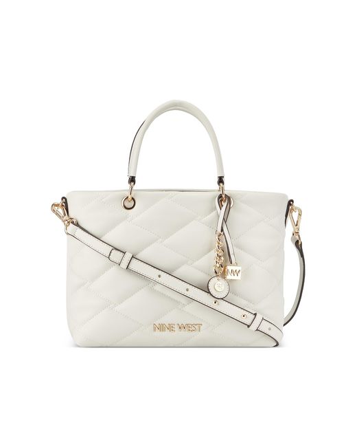 Nine West Regan Elite Satchel in White | Lyst