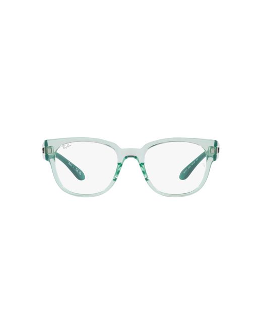 Ray-Ban Rx7210 Square Prescription Eyewear Frames in Transparent Green ...