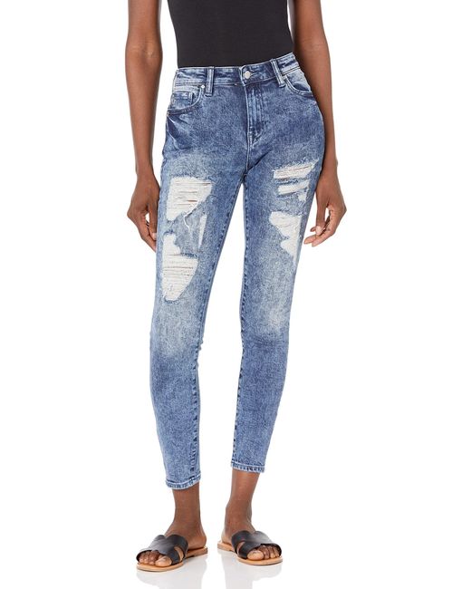 True Religion Jennie High Rise Super Skinny Jean In Dark Indigo Blue
