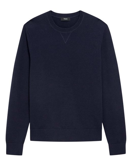 Theory Myhlo Long Sleeve Crew Neck In Breach in Blue for Men | Lyst