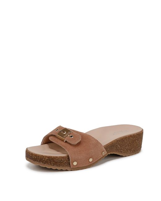 Dr. Scholls S Original Flex Slide Sandal Honey Brown Leather 6 M | Lyst