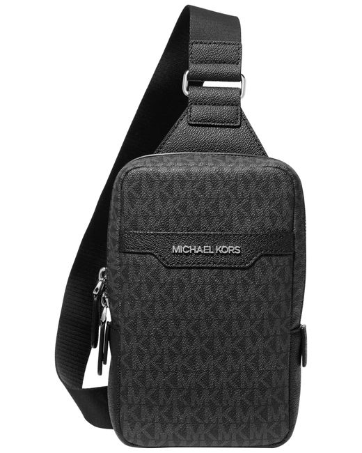 Michael Kors Malone Medium Sling Pack in Black | Lyst