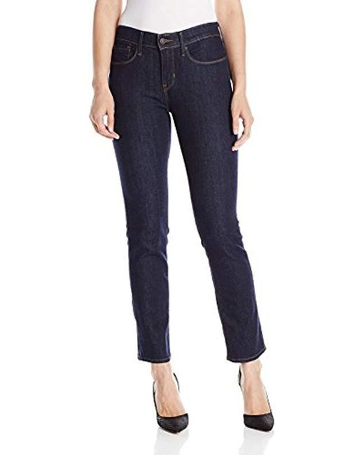 Levis 525 Perfect Waist Straight Leg Jean In Blue Lyst