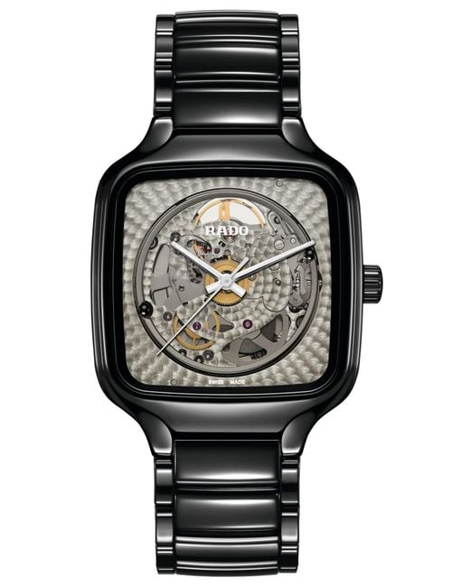 Rado New True Square--swiss Automatic Watch-high-tech Ceramic-sapphire ...