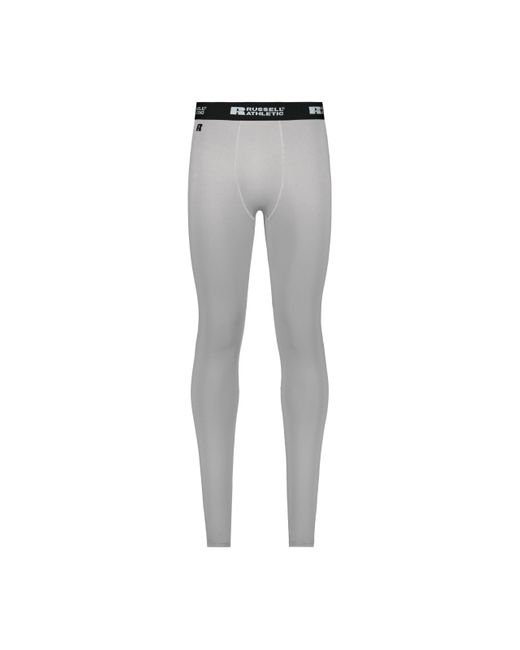 Russell Compression Full Length Tight Grid Iron Silver 2xl in Gray for ...