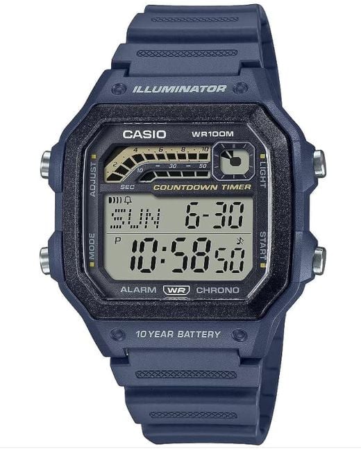 G-Shock Ws1600h Series | 's Watch | Sports Design | Blue | Stopwatch ...