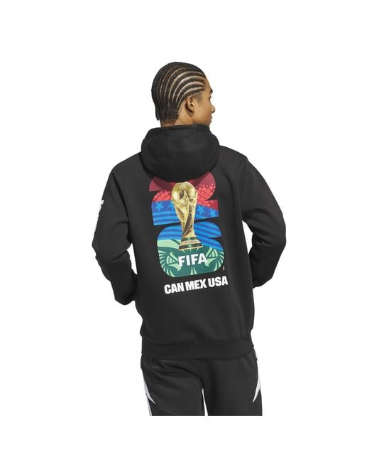 adidas World Cup 26 Official Match Ball Graphic Hoodie in Grey for Men ...